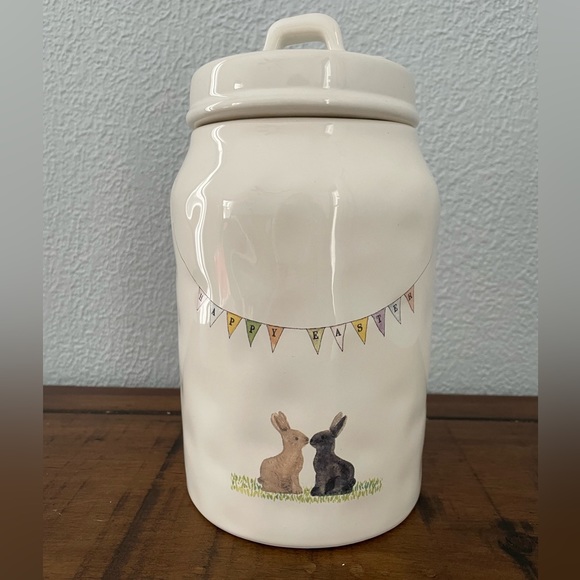 Rae Dunn | Kitchen | Vintage Rae Dunn Happy Easter Bunny Canister ...